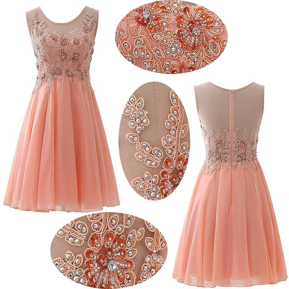 2018 Princess A-line Appliqued Beaded Sweet Homecoming Dresses on Luulla