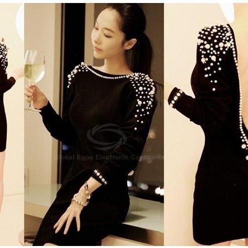 Backless Pearl Sexy Homecoming Dress,long Sleeve Mini Skirts,party ...