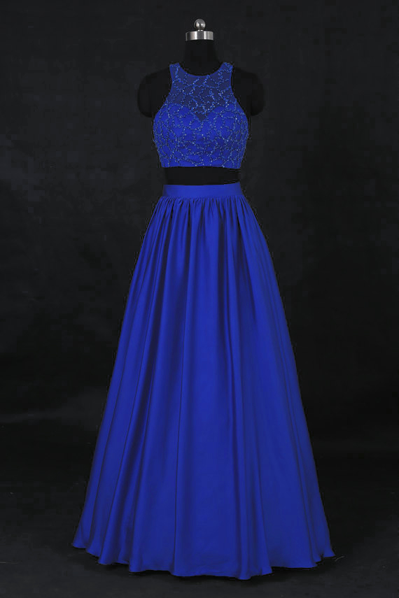 Stunning Royal Blue Two-piece Gown With Sequins on Luulla